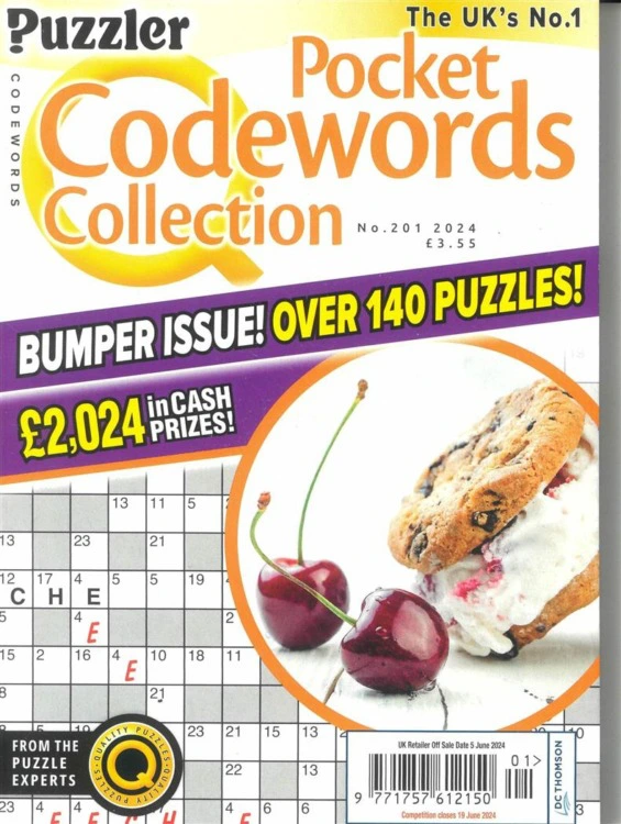 Puzzler Q Pocket Codeword Collection Magazine 201 - Mags Direct