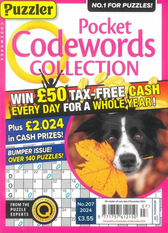 Puzzler Q Pocket Codeword Collection Magazine 207 - Mags Direct