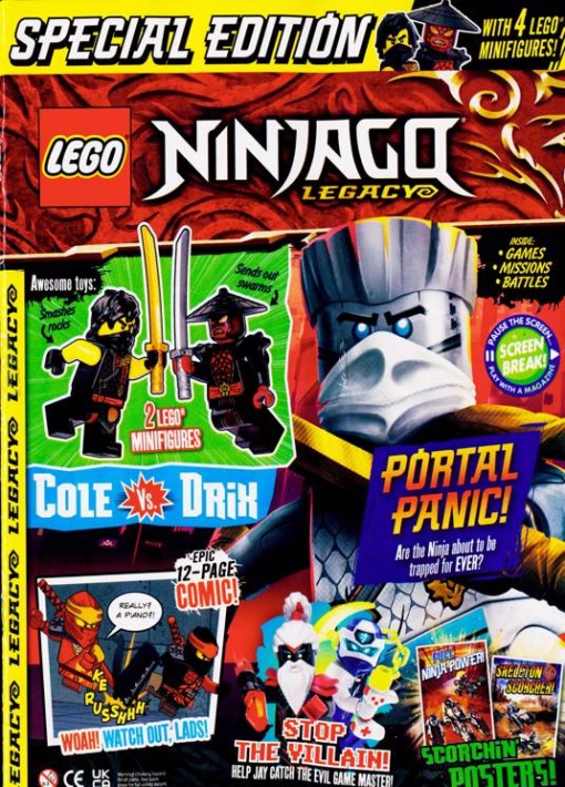 LEGO Special Edition Magazine Legacy37 + Two LEGO Minifigures: Cole Vs ...