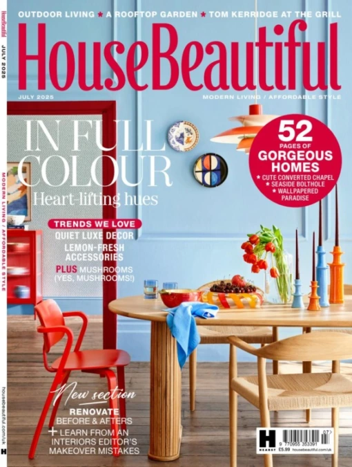 House Beautiful Magazine July 2025 - Mags Direct