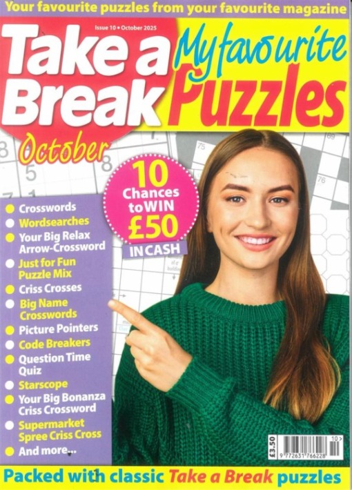 TAB My Favourite Puzzles Magazine Issue 10 2025 - Mags Direct