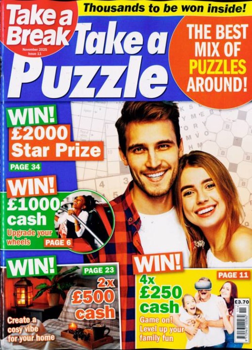 TAB Take A Puzzle Magazine Issue 11 2025 - Mags Direct