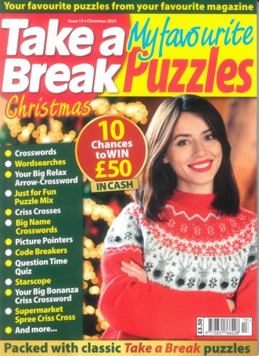 TAB My Favourite Puzzles Magazine Issue 13 2025 - Mags Direct